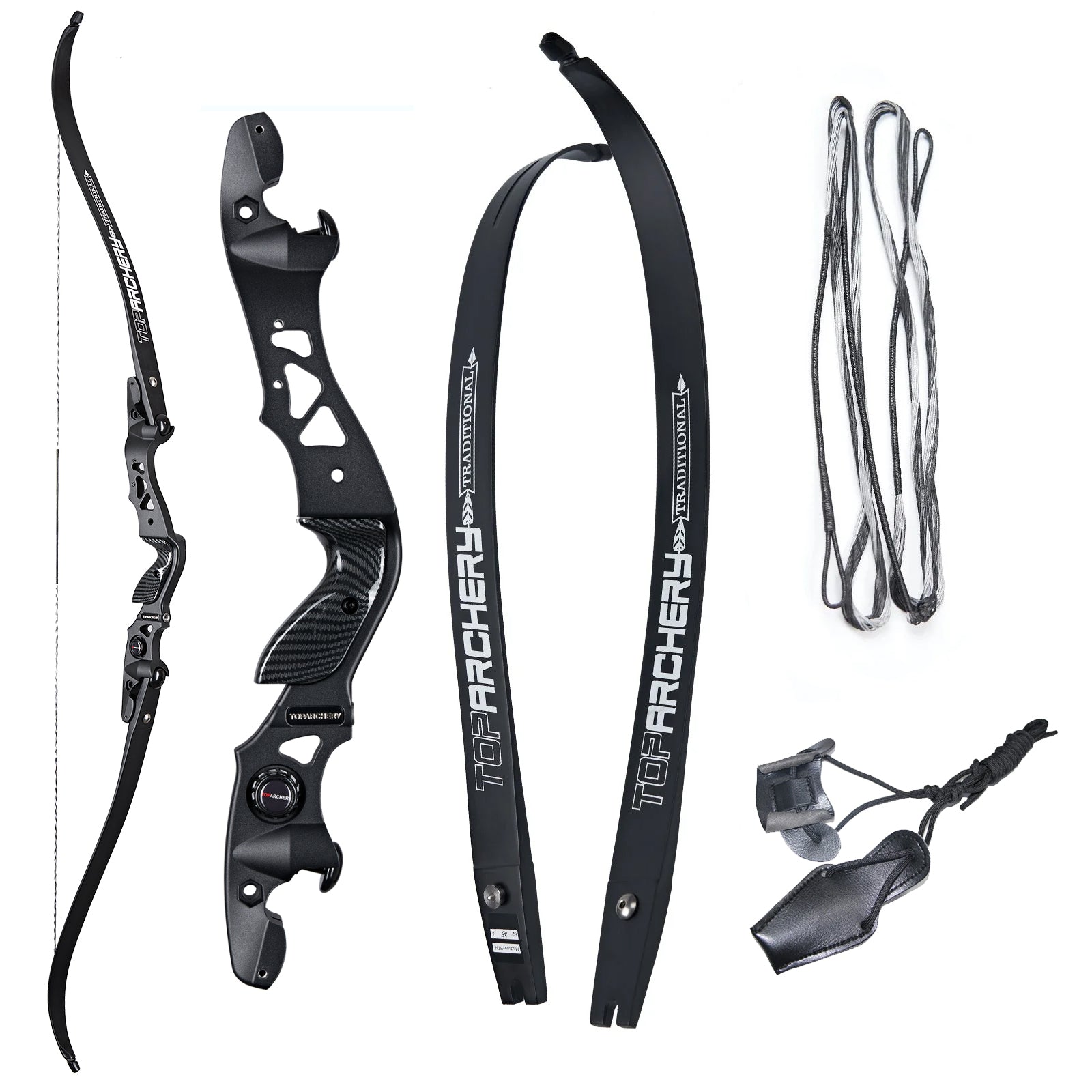 Archery 62" ILF Recurve Hunting Bow Set Aluminum Alloy Riser Right Han ...