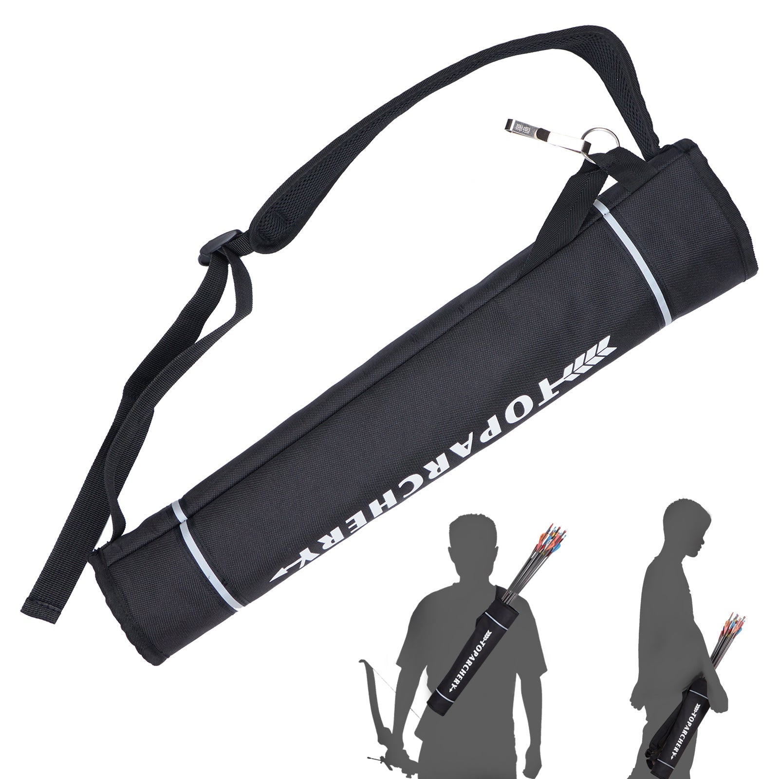 Archery Back Arrow Quiver Holder Adjustable Arrow Bag for Bow Hunting ...