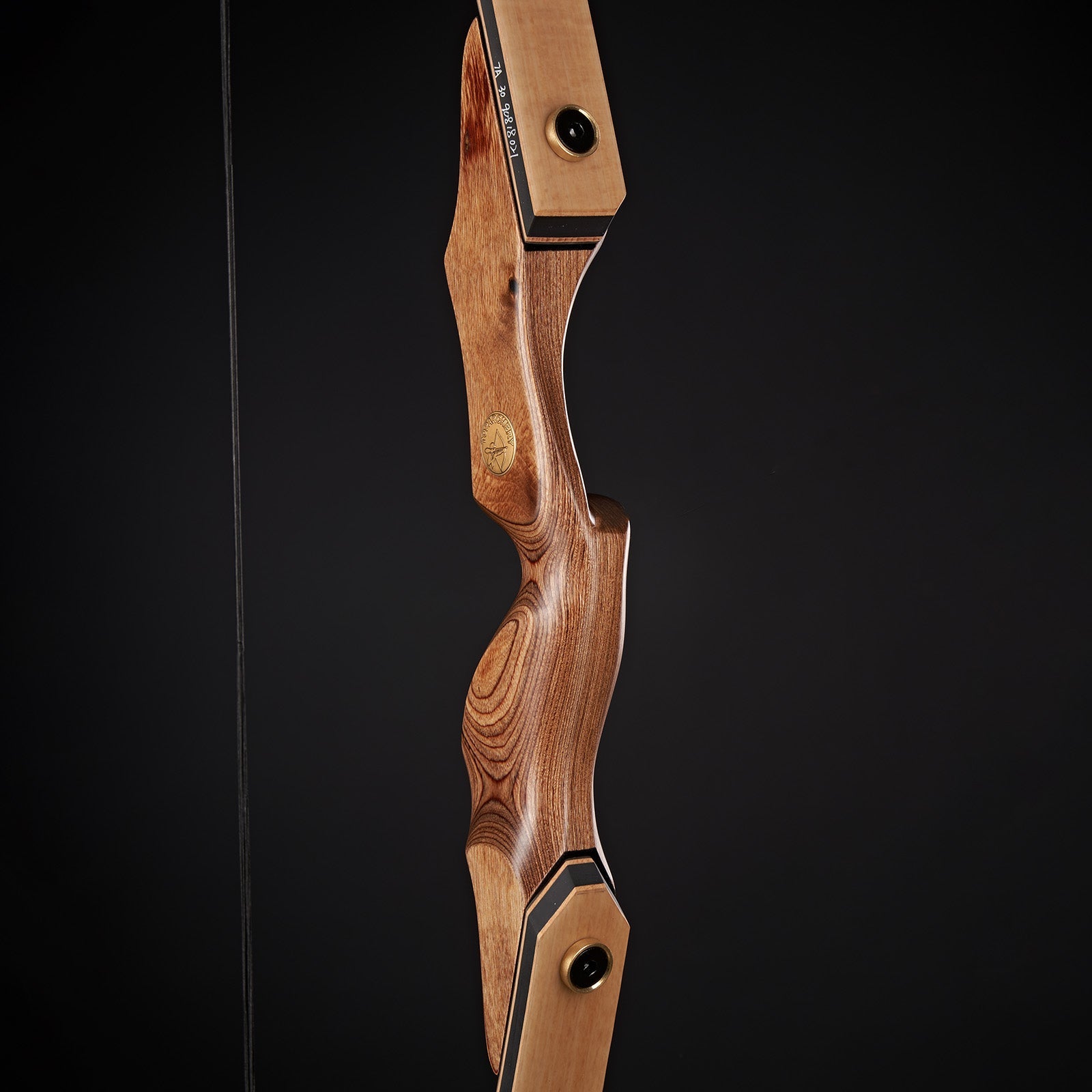 60" Archery Hunting Bow Wood Laminated Takedown Recurve Bow Right Hand ...