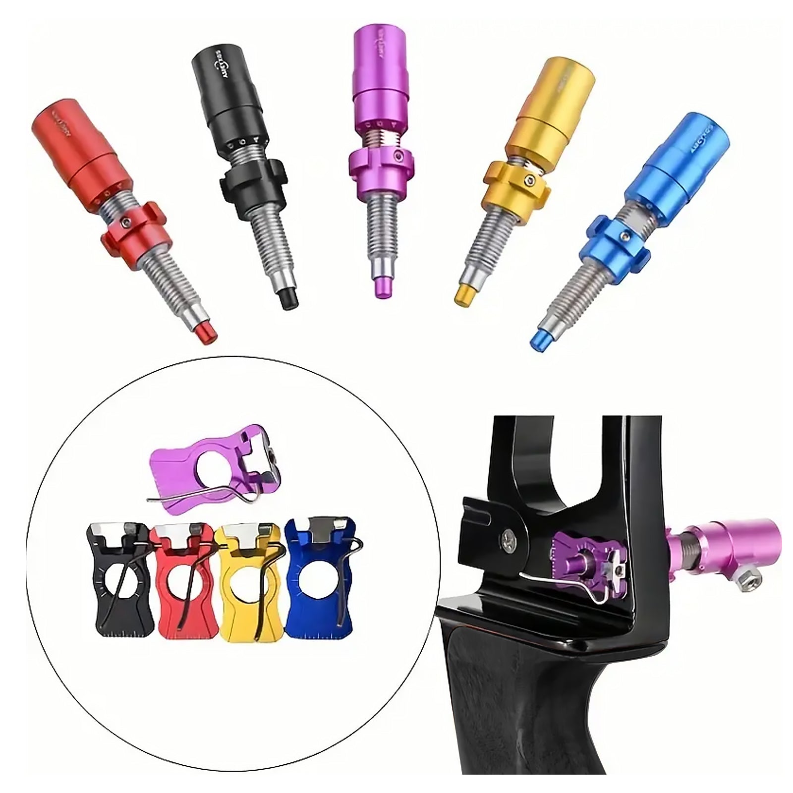 Archery Recurve Bow Arrow Rest and Arrow Plunger Set Left/Right Hand C ...