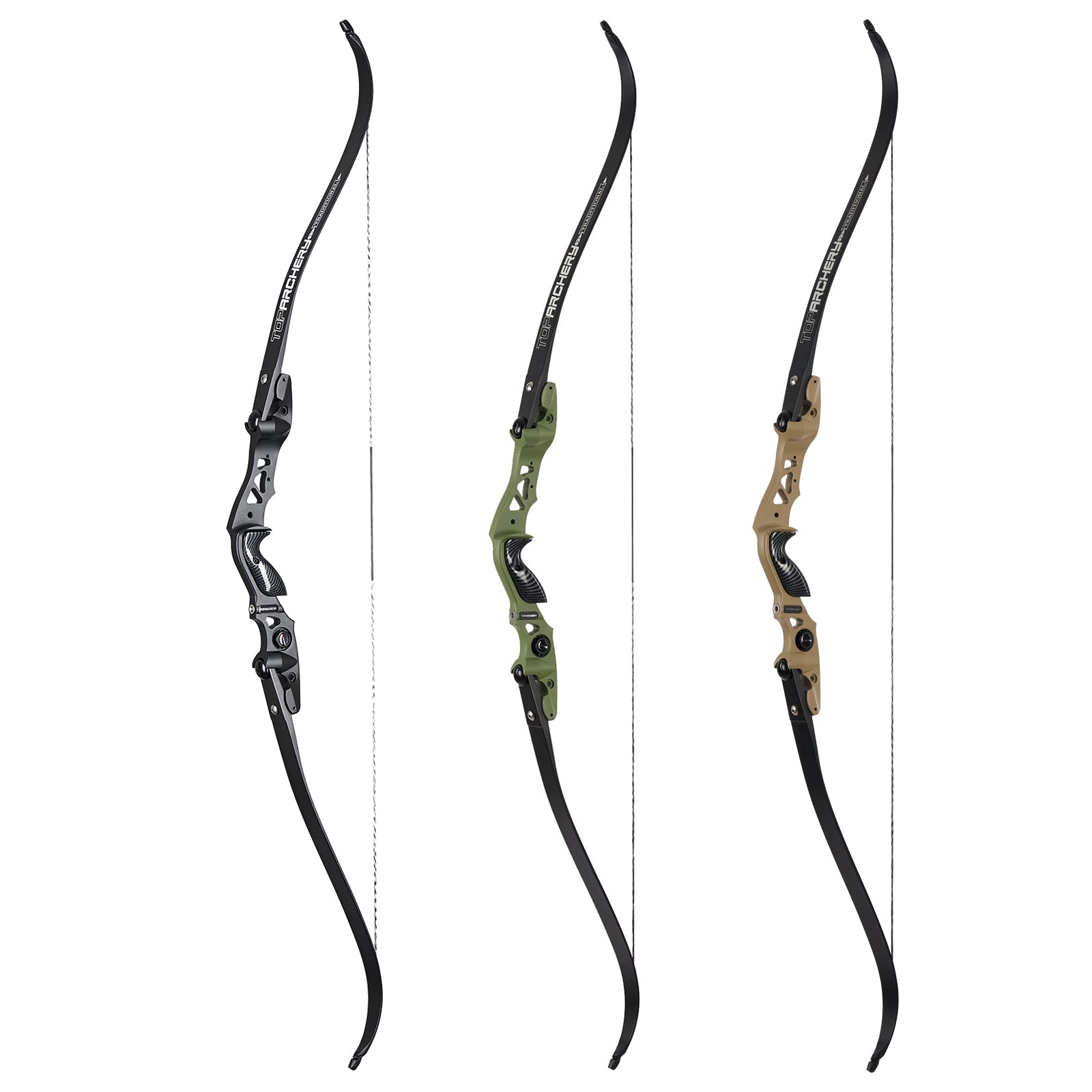 Archery 62" ILF Recurve Bow 25-60lbs Right Hand Hunting Bow Aluminum A ...