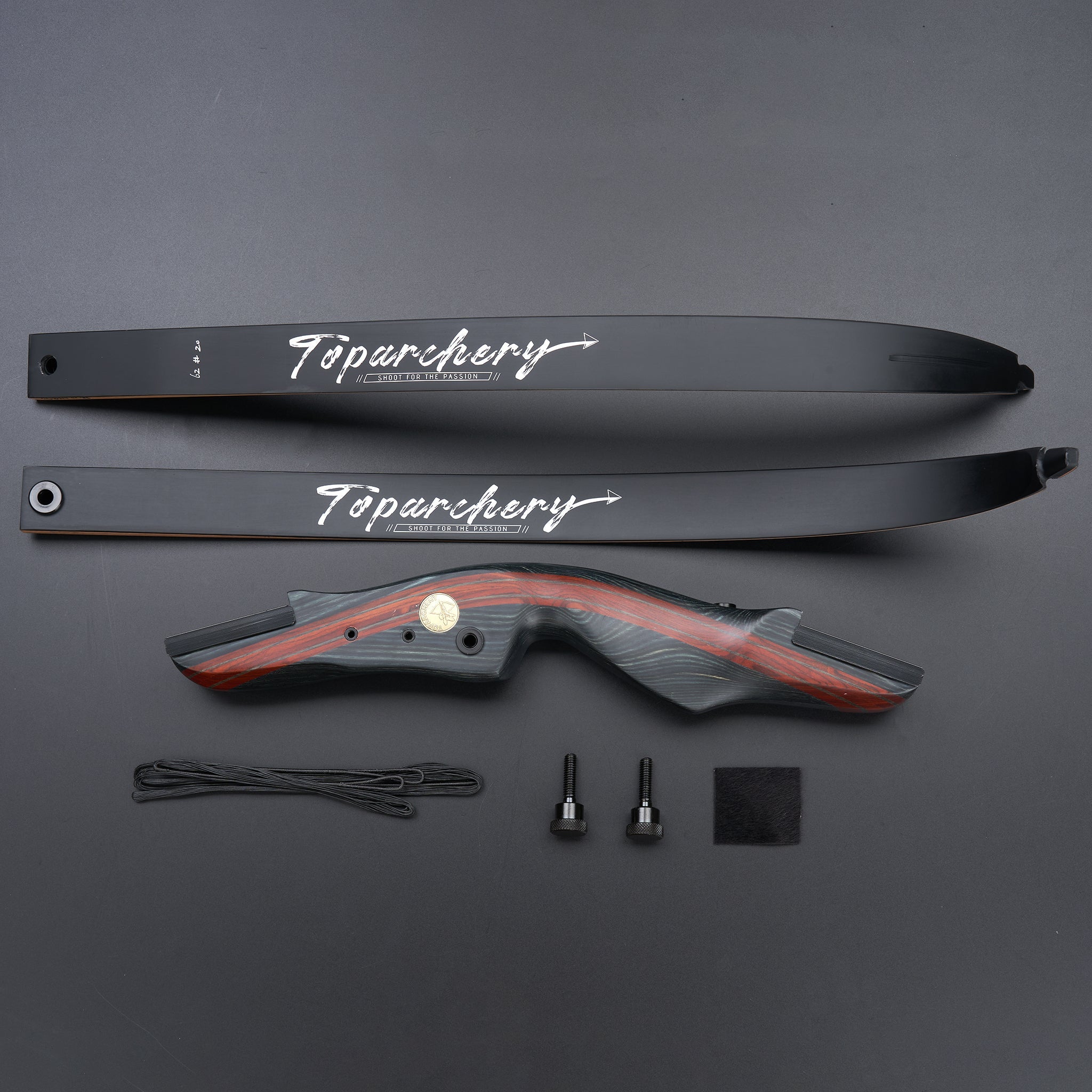 Archery 62" Takedown Recurve Bow RH Wood Laminated Bow for Target Prac ...