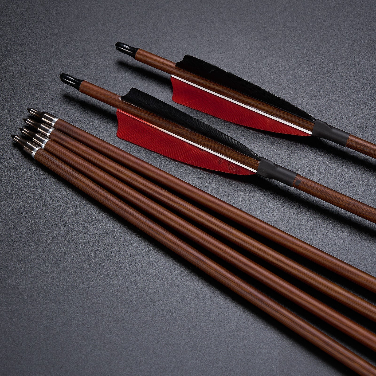 TopArchery 60" Takedown Recurve RH Bow and Arrow Set with Bamboo Carbo