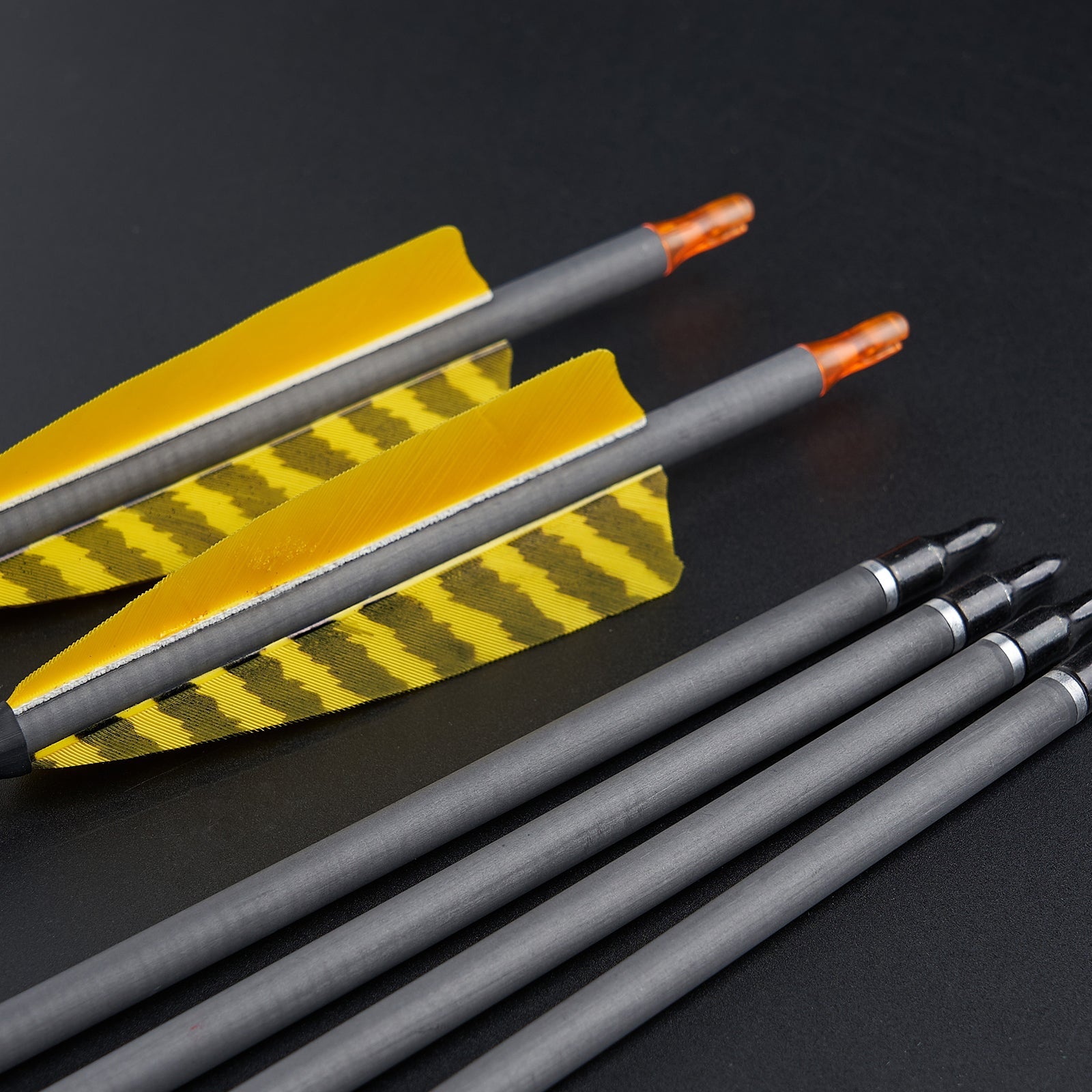 6pcs 32" Archery Turkey Feather Fletched Pure Carbon Arrows Spine 400 ...