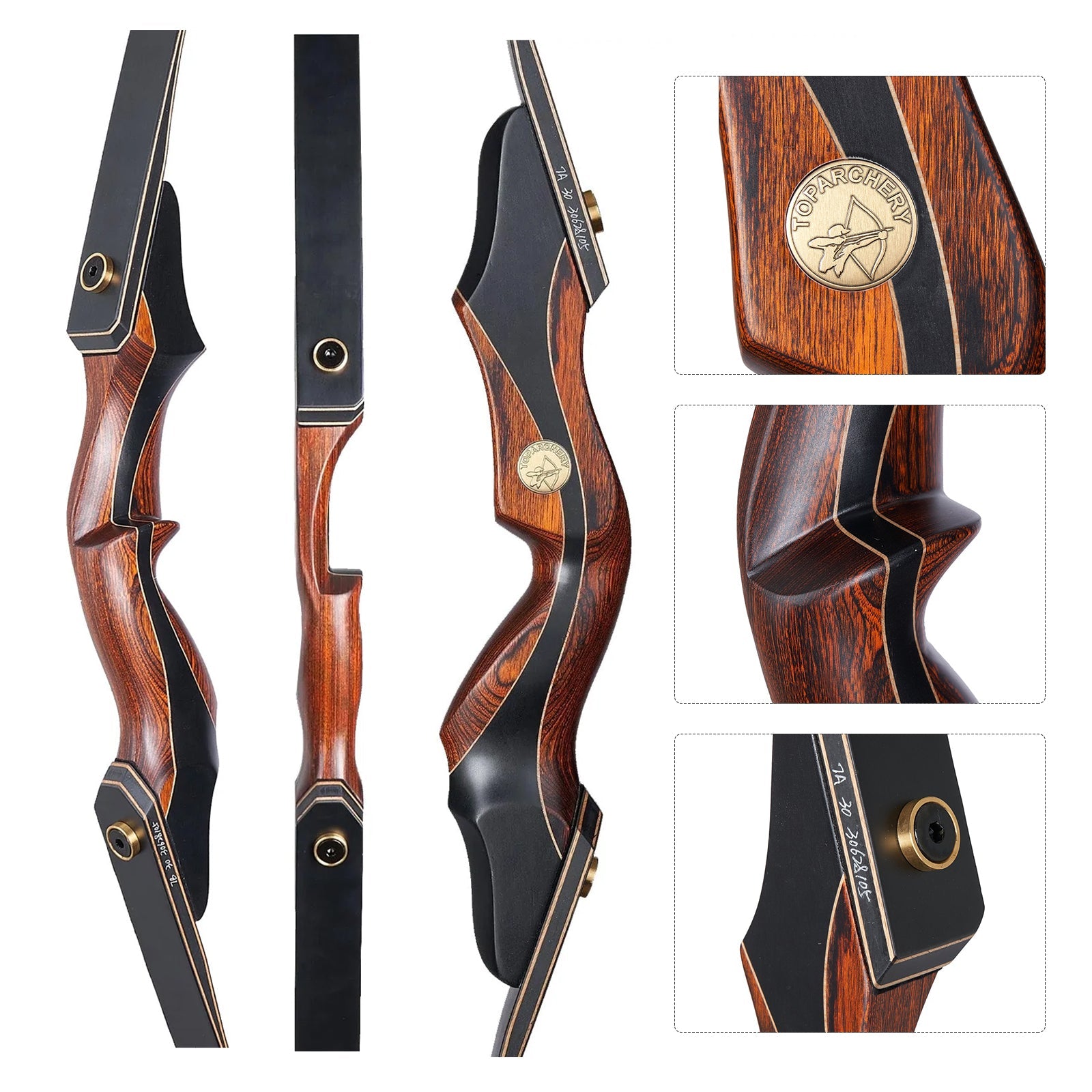 Archery 60" Recurve Hunting Bow and Arrow Set Takedown Laminated Bow f ...